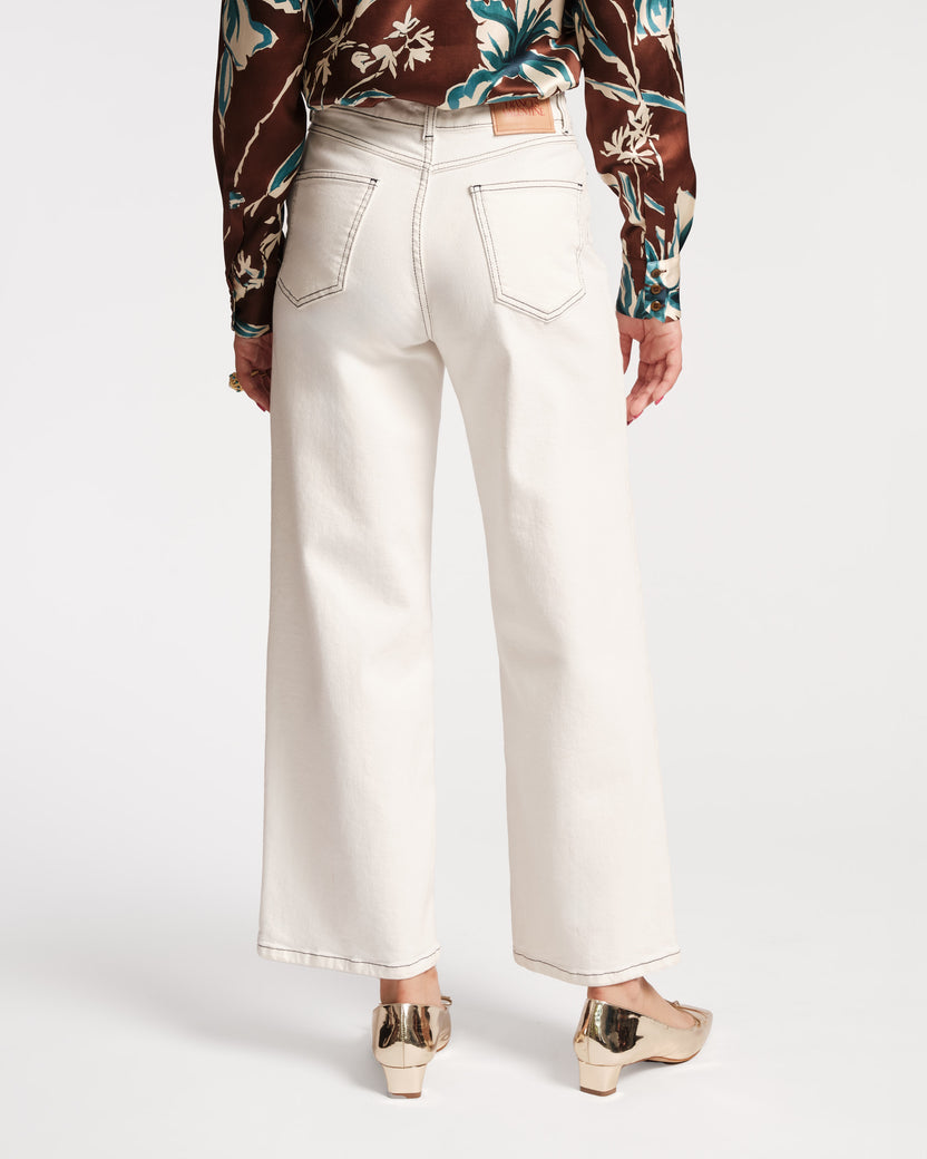 Ace Jean Stretch Denim - White – Frances Valentine