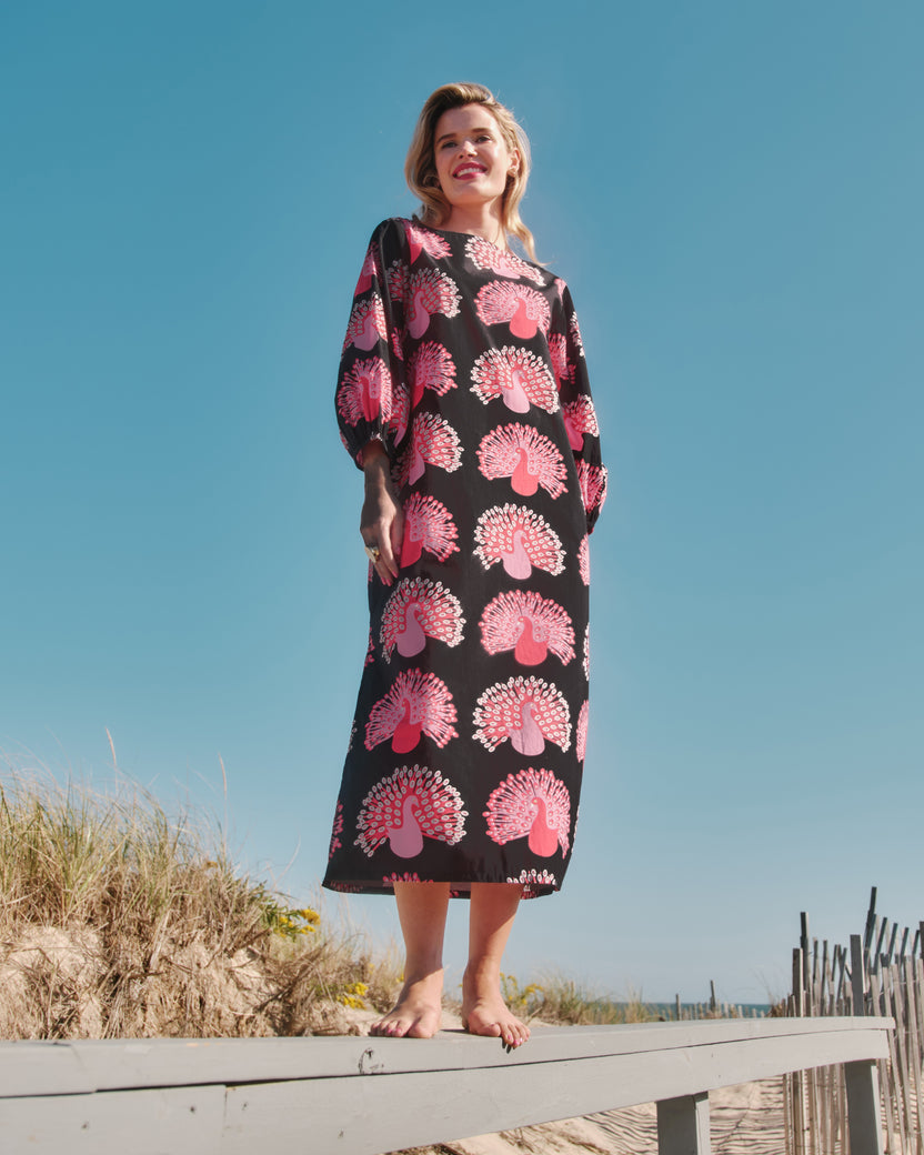 Minnow Maxi Dress - Peacock Black – Frances Valentine