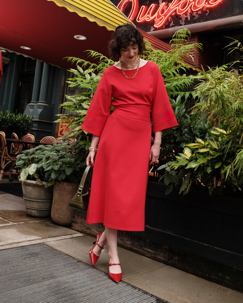 Whitney Wrap Dress - Red – Frances Valentine