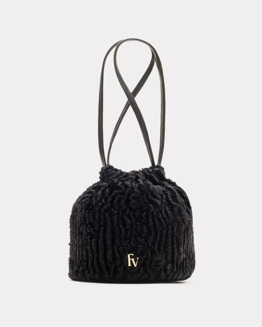 Pouf Bag - Faux Fur Black – Frances Valentine