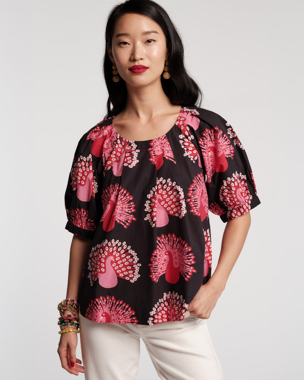 Zonda Top - Peacock Black – Frances Valentine